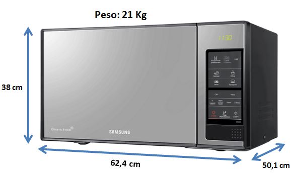 Horno microondas - SHINE-14: Medidas del Horno Microondas | Samsung CO