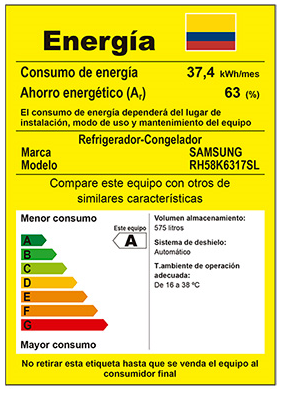 Retiq (Reglamento Técnico de Etiquetado) | Samsung CO
