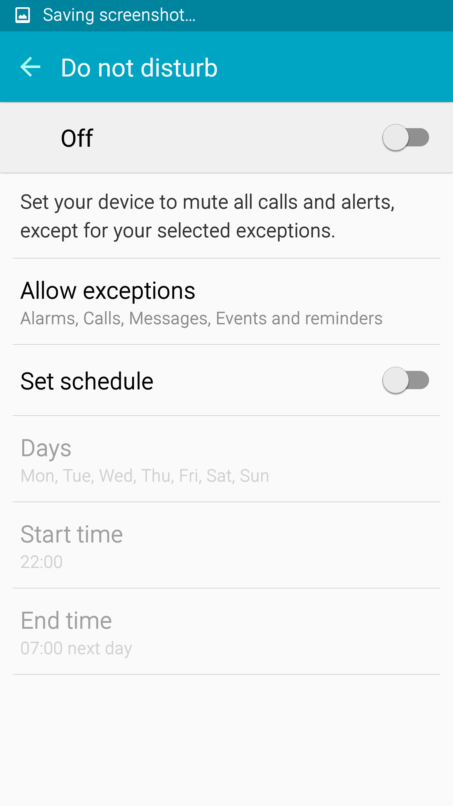 How to set do not disturb function in S6? | Samsung Support HK_EN