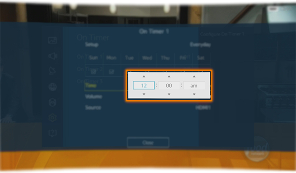 How to set On-Timer in Samsung SUHD 4K Curved Smart TV JS9000 ...