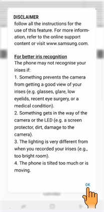 How to register my Iris for Iris recognition on lock screen in Galaxy ...