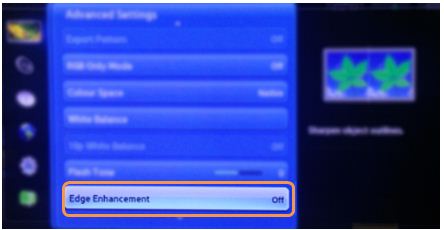How to enable Edge Enhancement in Samsung D Series SMART TV? | Samsung ...